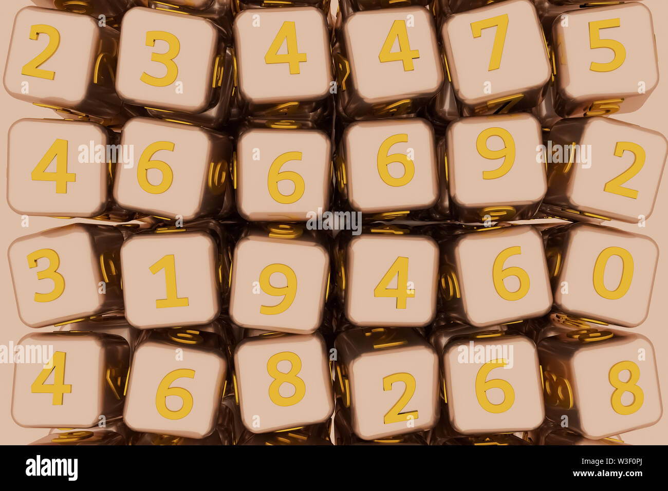 Background abstract, cube or block number sign or symbol, for design ...