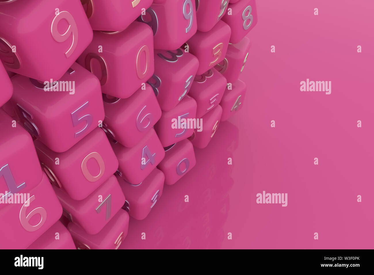 Background abstract, cube or block number sign or symbol, for design ...