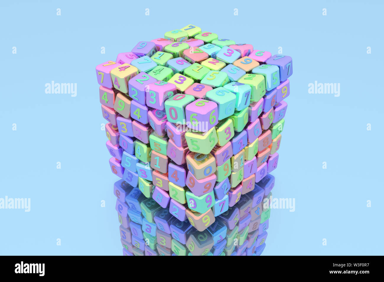 Cube or block number sign or symbol, illustrations, for graphic design ...