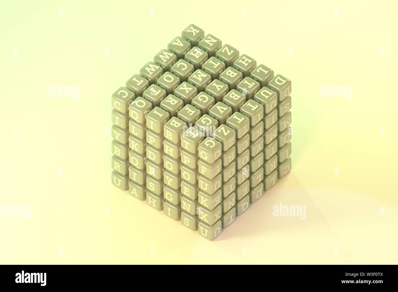 ABC sign or symbol, cube or block. For graphic design, catalog, texture ...