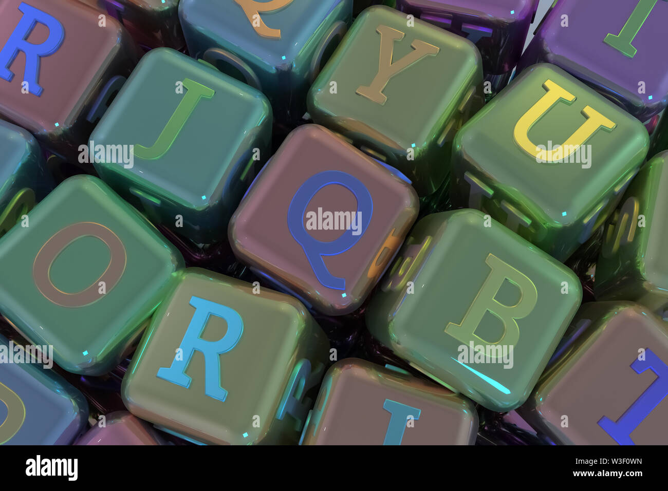 ABC sign or symbol, cube or block. For graphic design, catalog, texture ...