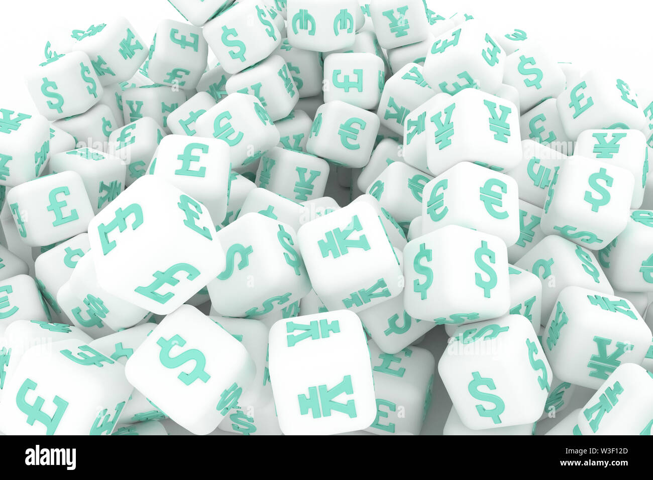 Background abstract, cube or block currency sign or symbol business ...