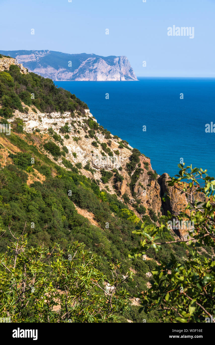 Landscape of the sea coast in a Crimea. Aya Cape Stock Photo - Alamy
