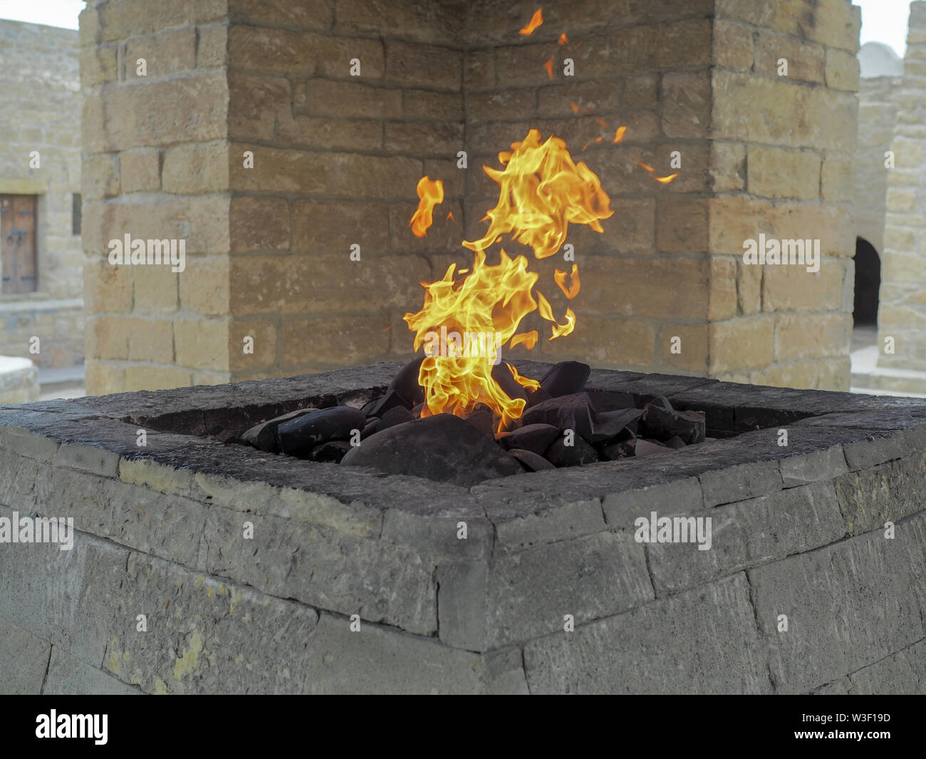 Atashgah Zoroastrian Fire Temple, Baku, Capital of Azerbaijan Stock ...