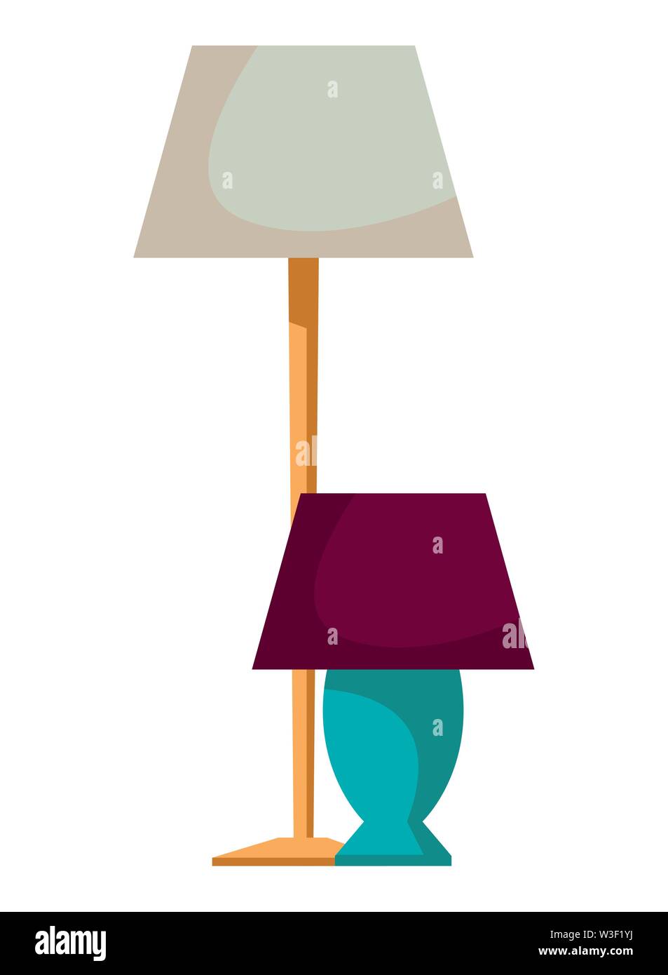Living and room light lamps Stock Vector Image & Art - Alamy