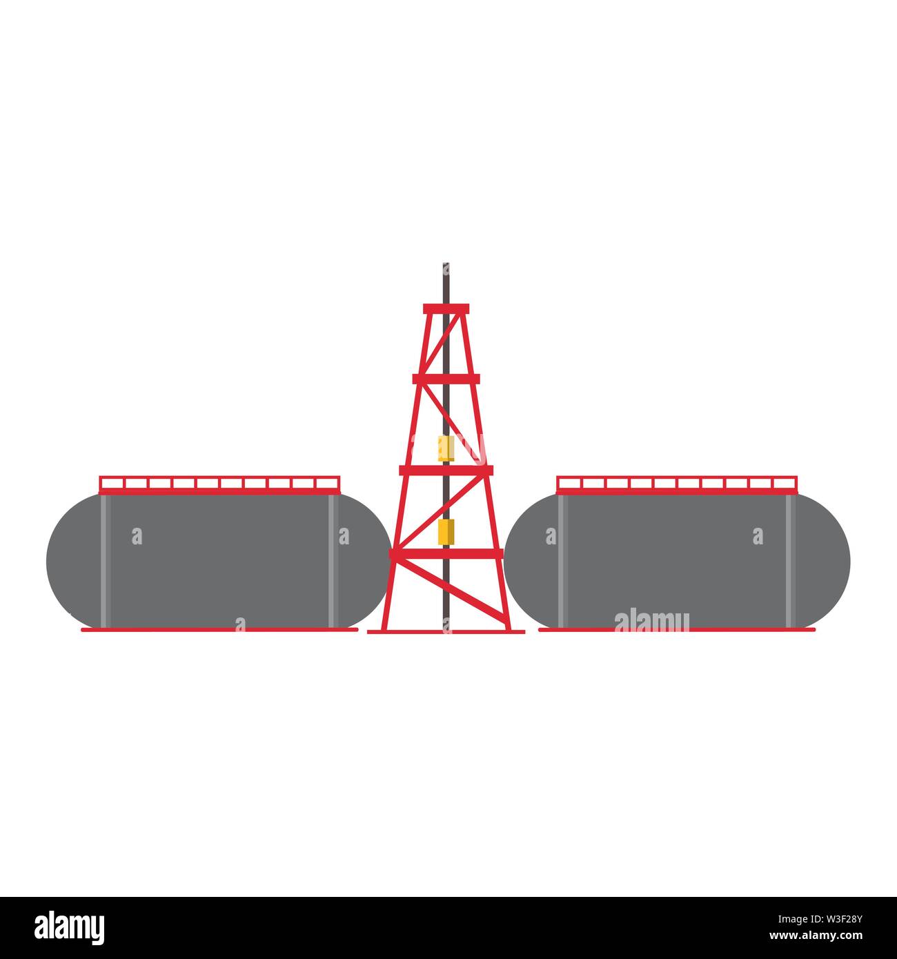 Crude oil storage tanks Cut Out Stock Images & Pictures - Alamy