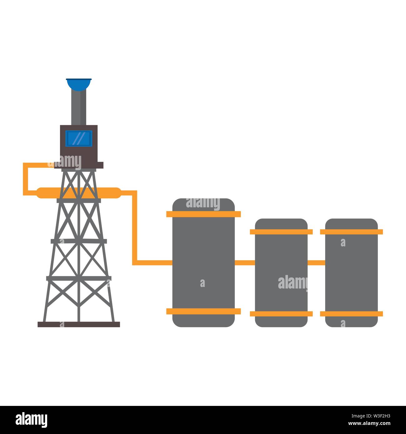 oil refinery gas factory cartoon Stock Vector Image & Art - Alamy