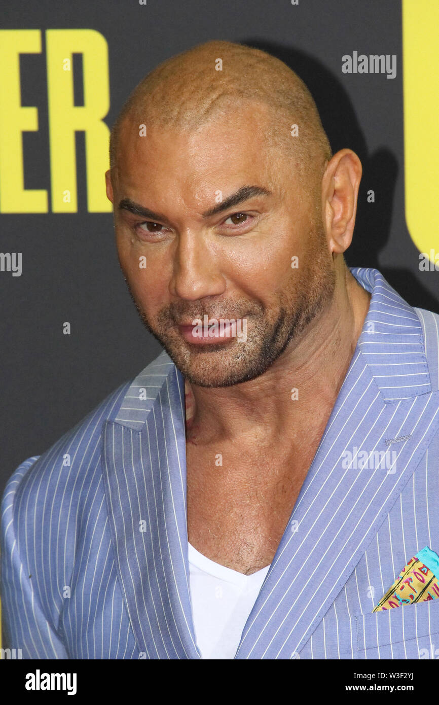 Dave Bautista at the 20th Century Fox's World Premiere of "Stuber ...