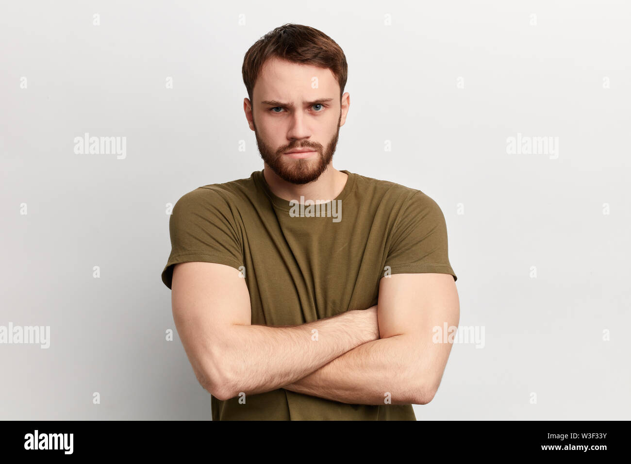 Grumpy man looking up hi-res stock photography and images - Alamy