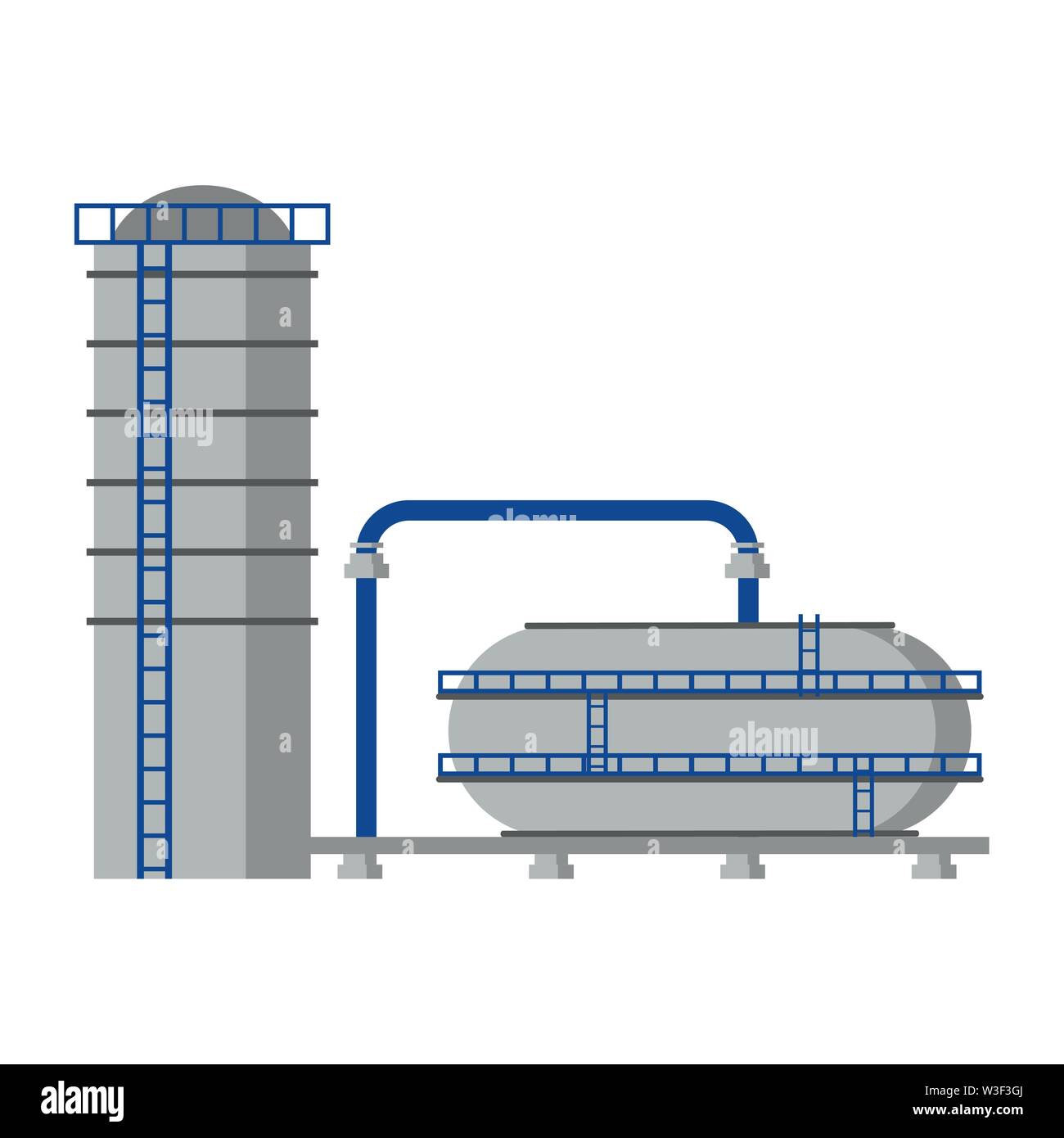 oil refinery gas factory cartoon Stock Vector Image & Art - Alamy