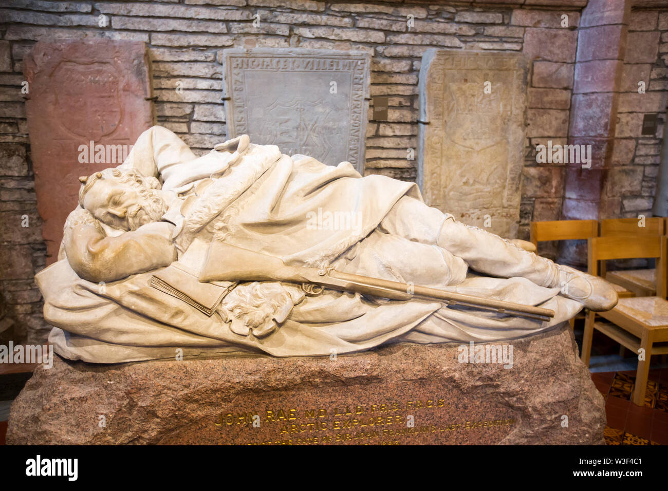 The tomb of John Rae in St Magnus Cathedral in Kirkwall, Orkney, UK ...
