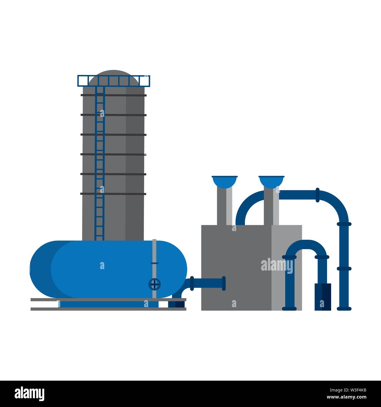 oil refinery gas factory cartoon Stock Vector Image & Art - Alamy