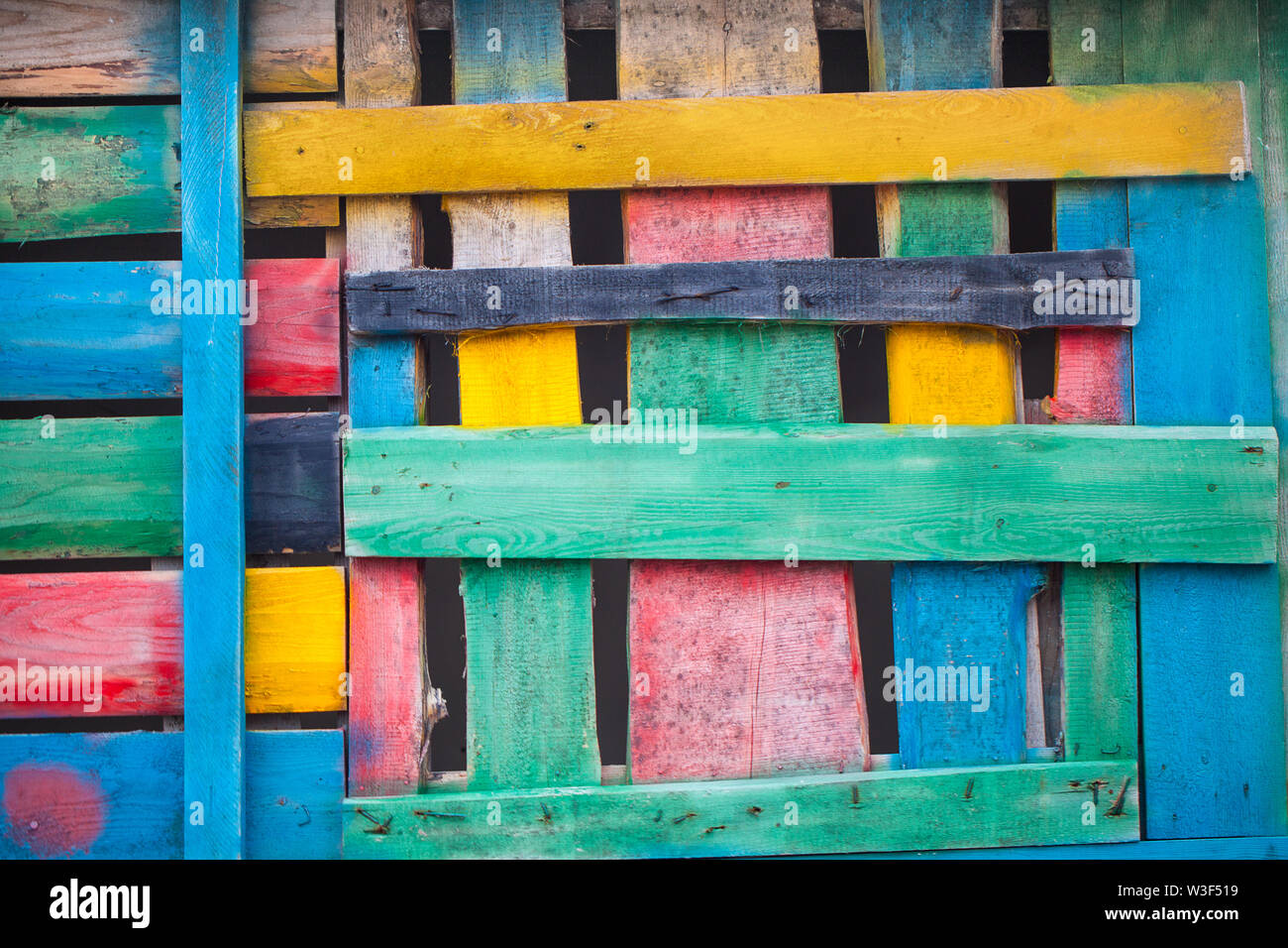 Background of multi-colored wooden boards. Wooden texture Stock Photo ...