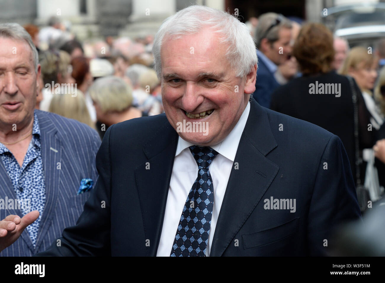 Former Taoiseach Bertie Ahern arrives for the funeral of Father Ted ...