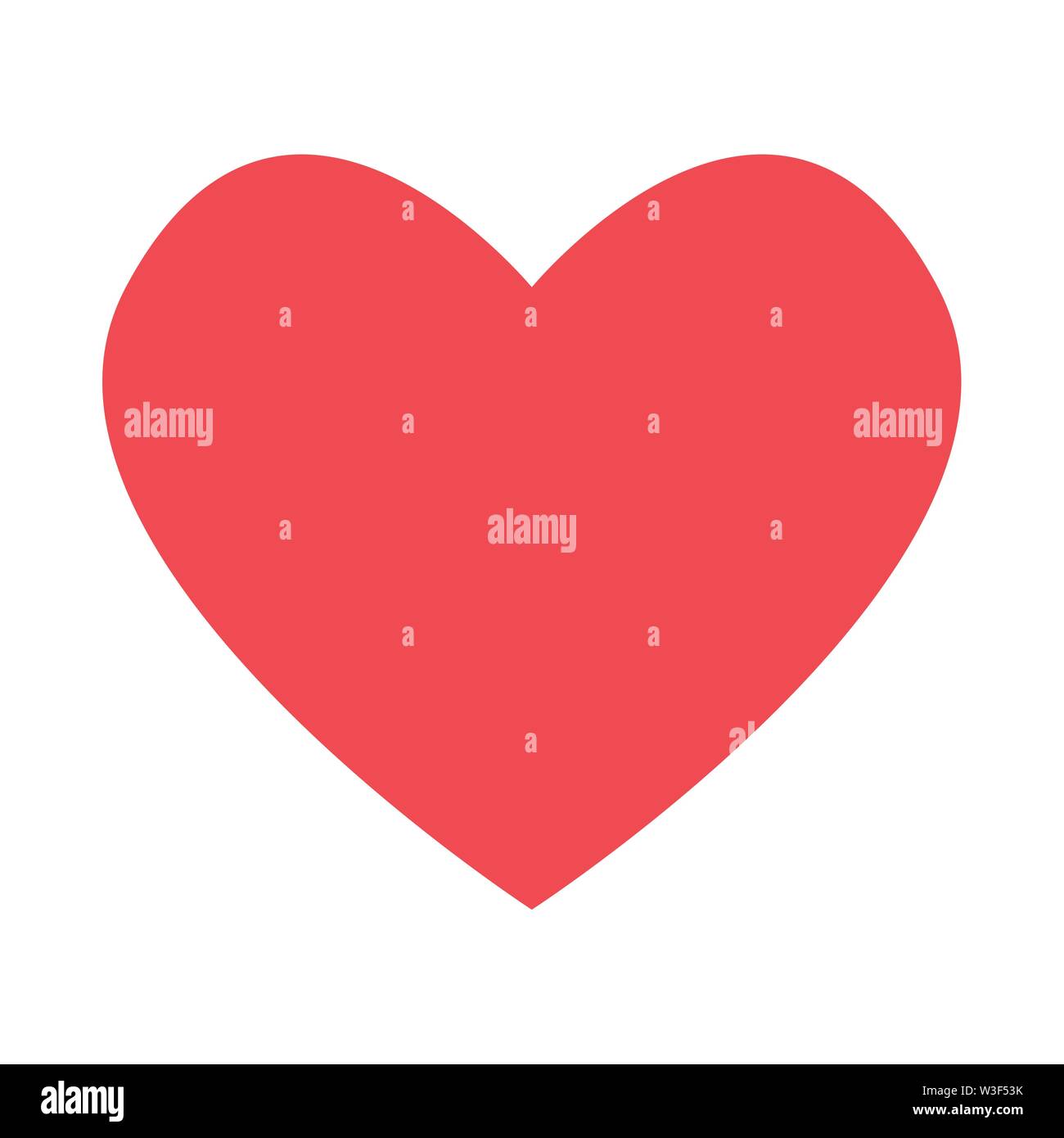 red love heart romance white background vector illustration Stock ...