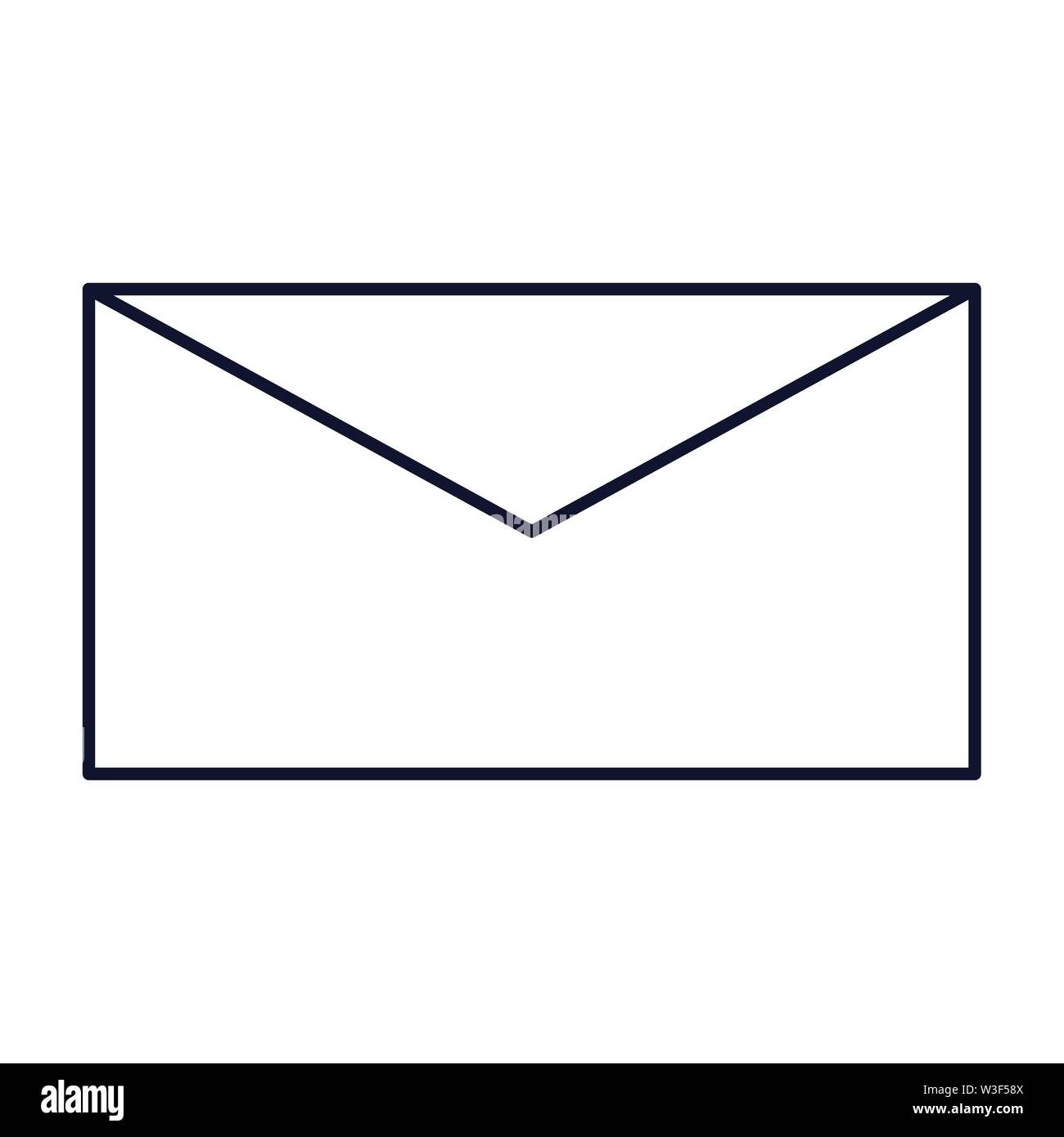 email envelope message on white background vector illustration Stock ...
