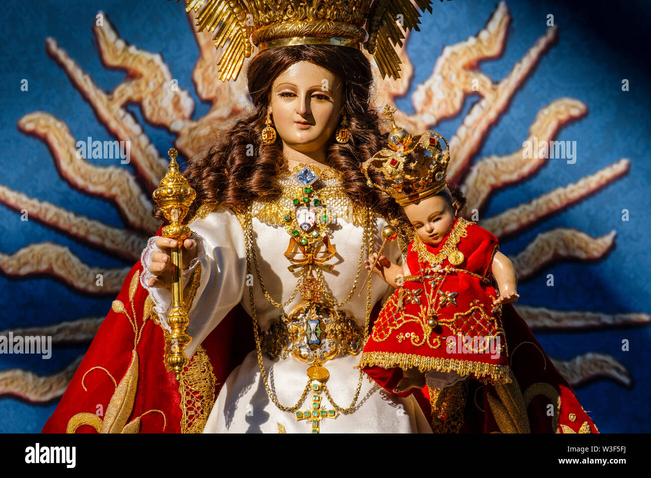 Image of the Blessed Virgin of the rock at hermitage Virgen de la Peña ...