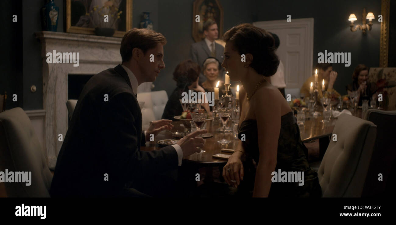 London.UK. Matthew Goode as Anthony Armstrong-Jones and Vanessa Kirby ...