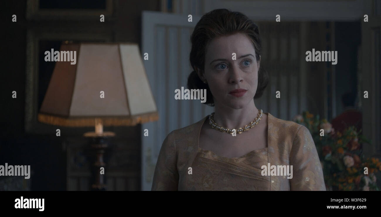 London.UK. Claire Foy as Queen Elizabeth II in a scene in ©Left Bank ...