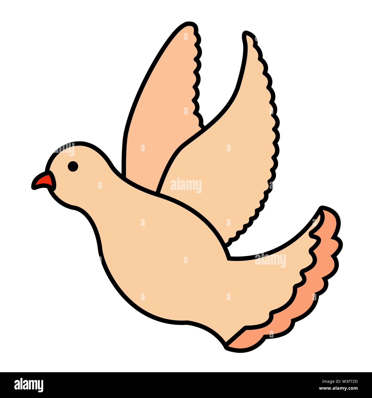beautiful dove bird flying icon Stock Vector Image & Art - Alamy