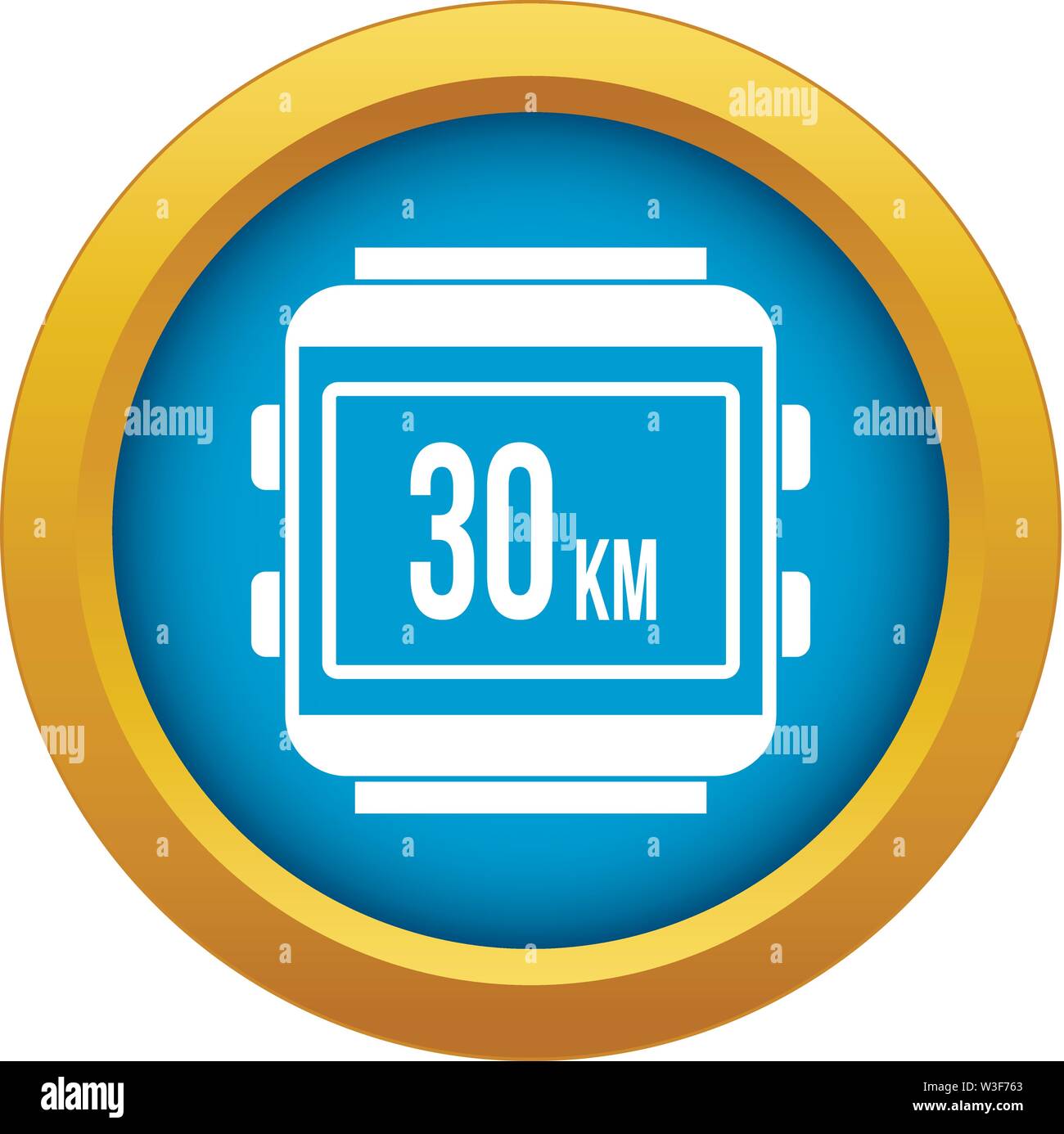 Speedometer bike icon blue vector isolated Stock Vector Image & Art - Alamy