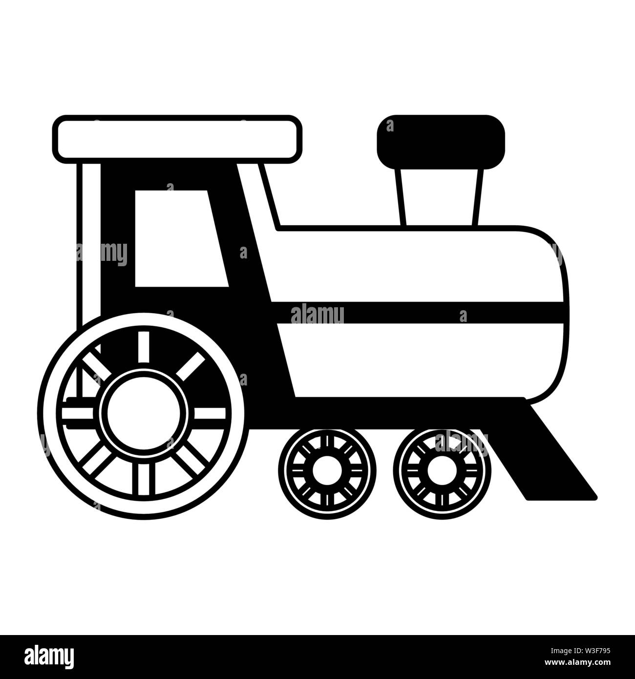 Wooden toy train isolated on white Stock Vector Images - Alamy