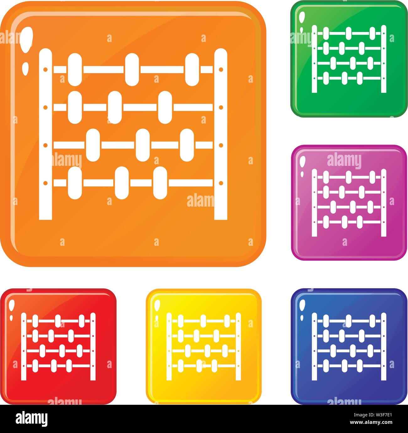 Children abacus icons set vector color Stock Vector Image & Art - Alamy