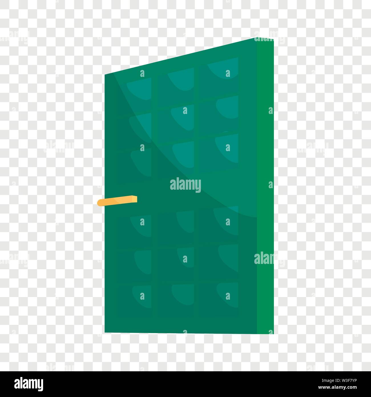 Old closed green door Stock Vector Images - Alamy
