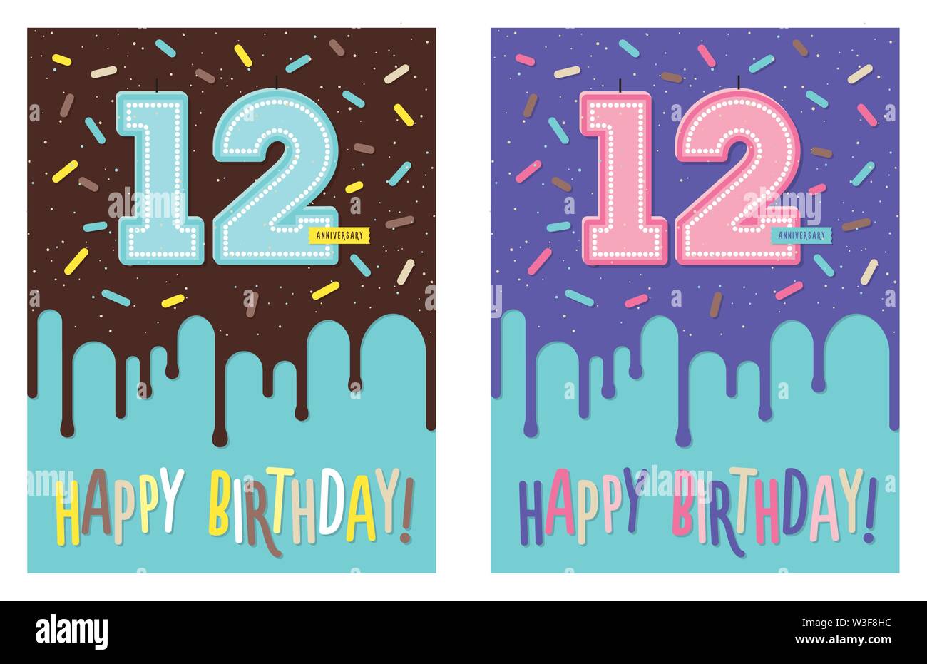 Birthday card 12 Cut Out Stock Images & Pictures - Alamy