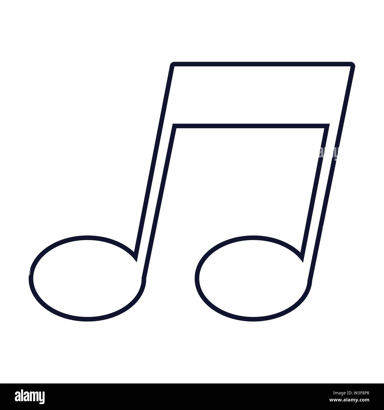 note music melody on white background vector illustration Stock Vector ...