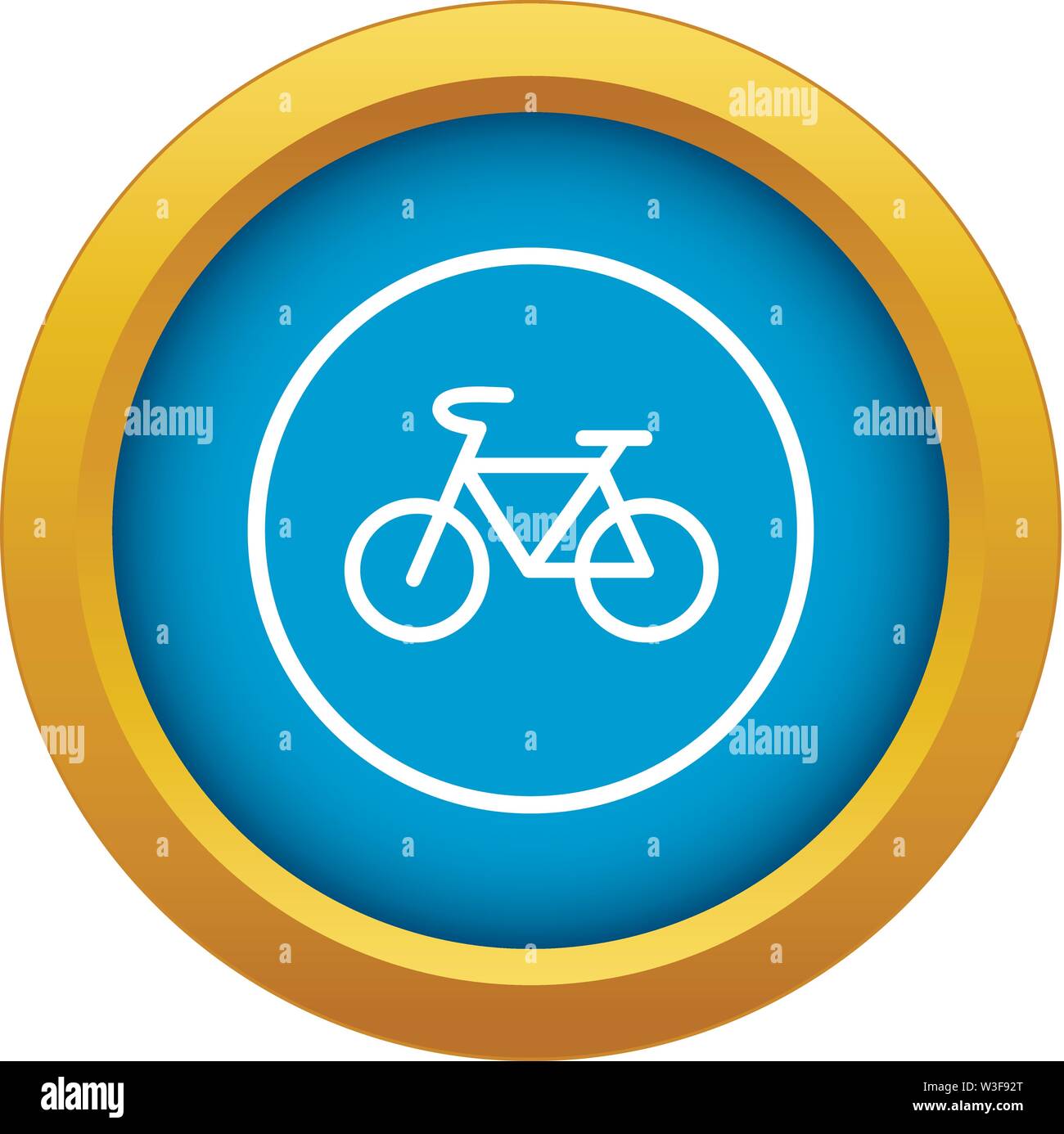 Sign bike icon blue vector isolated Stock Vector Image & Art - Alamy