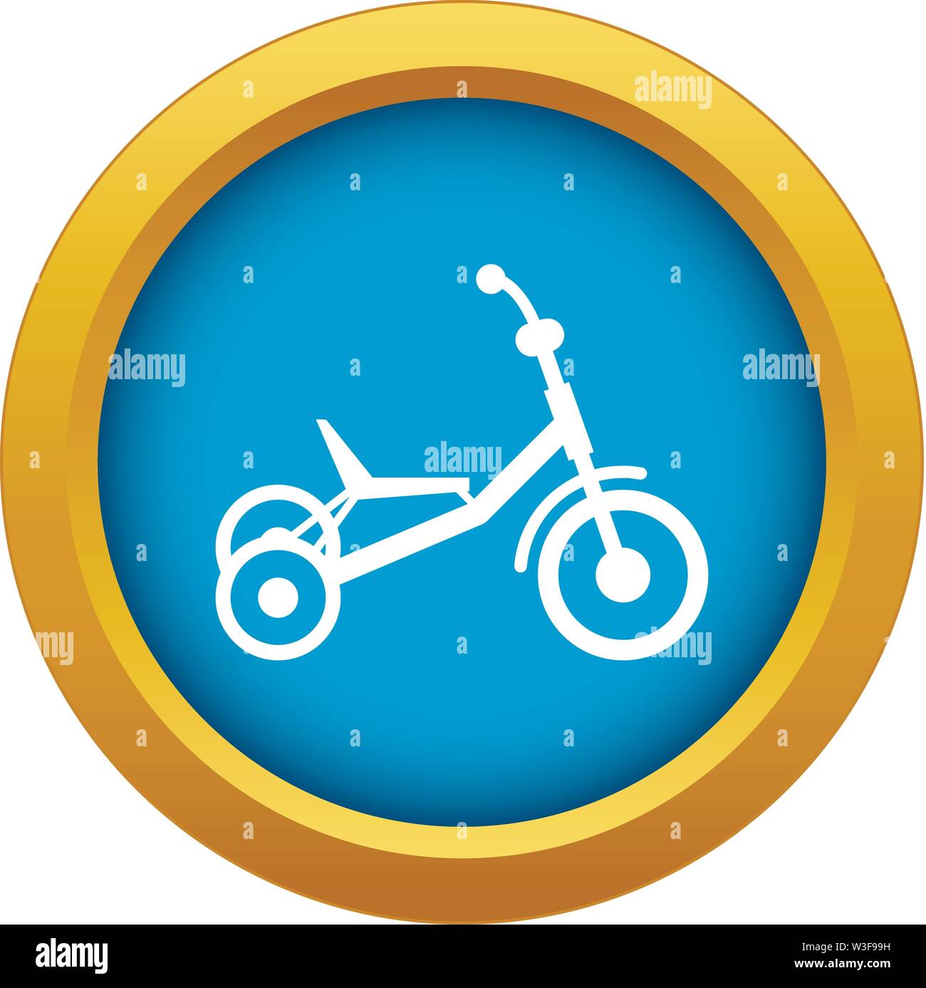 Tricycle icon blue vector isolated Stock Vector Image & Art - Alamy