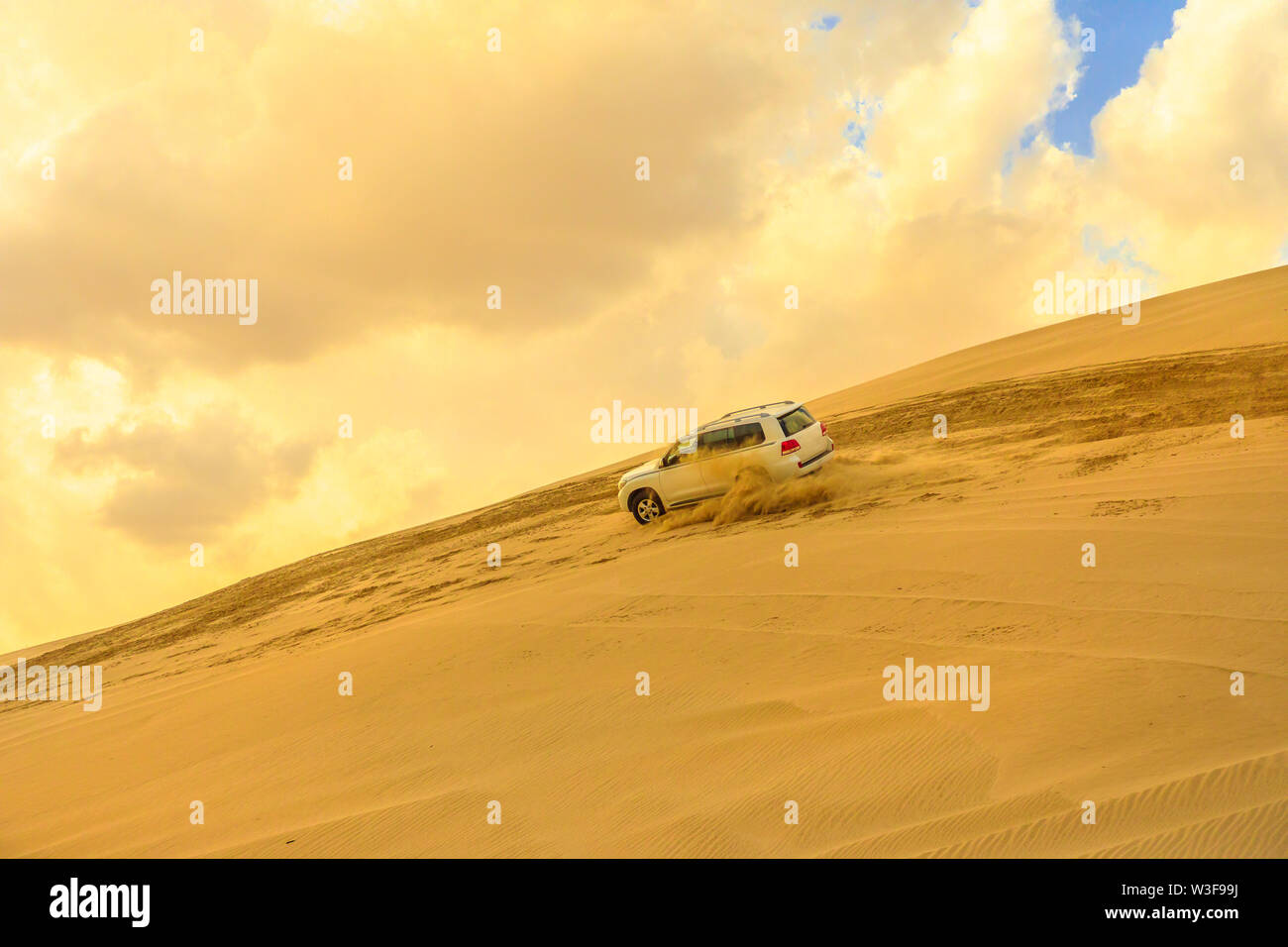 Khor al Udaid, Qatar - February 19, 2019: Off-road adventure with ...