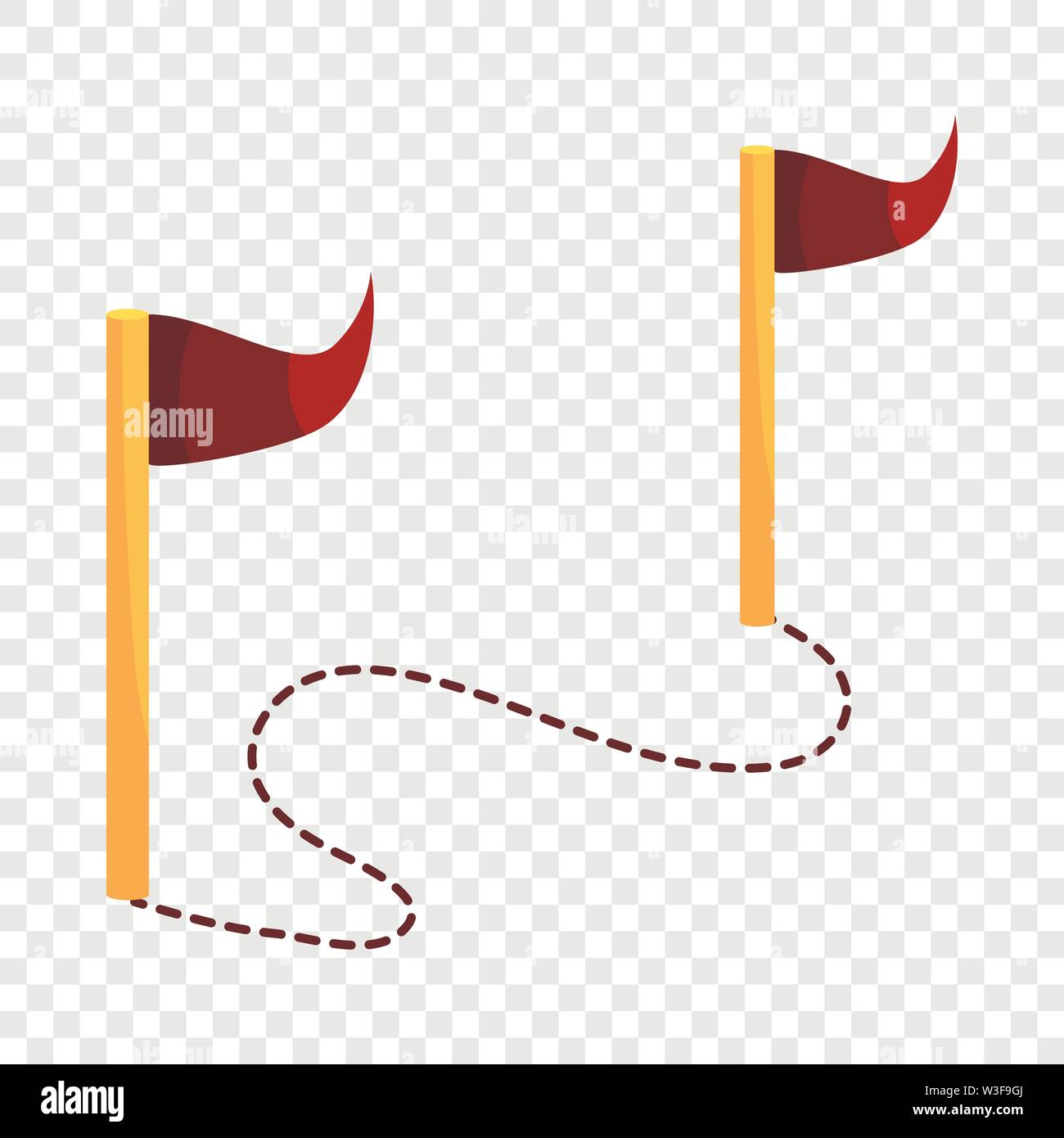 Two flags point icon, cartoon style Stock Vector Image & Art - Alamy