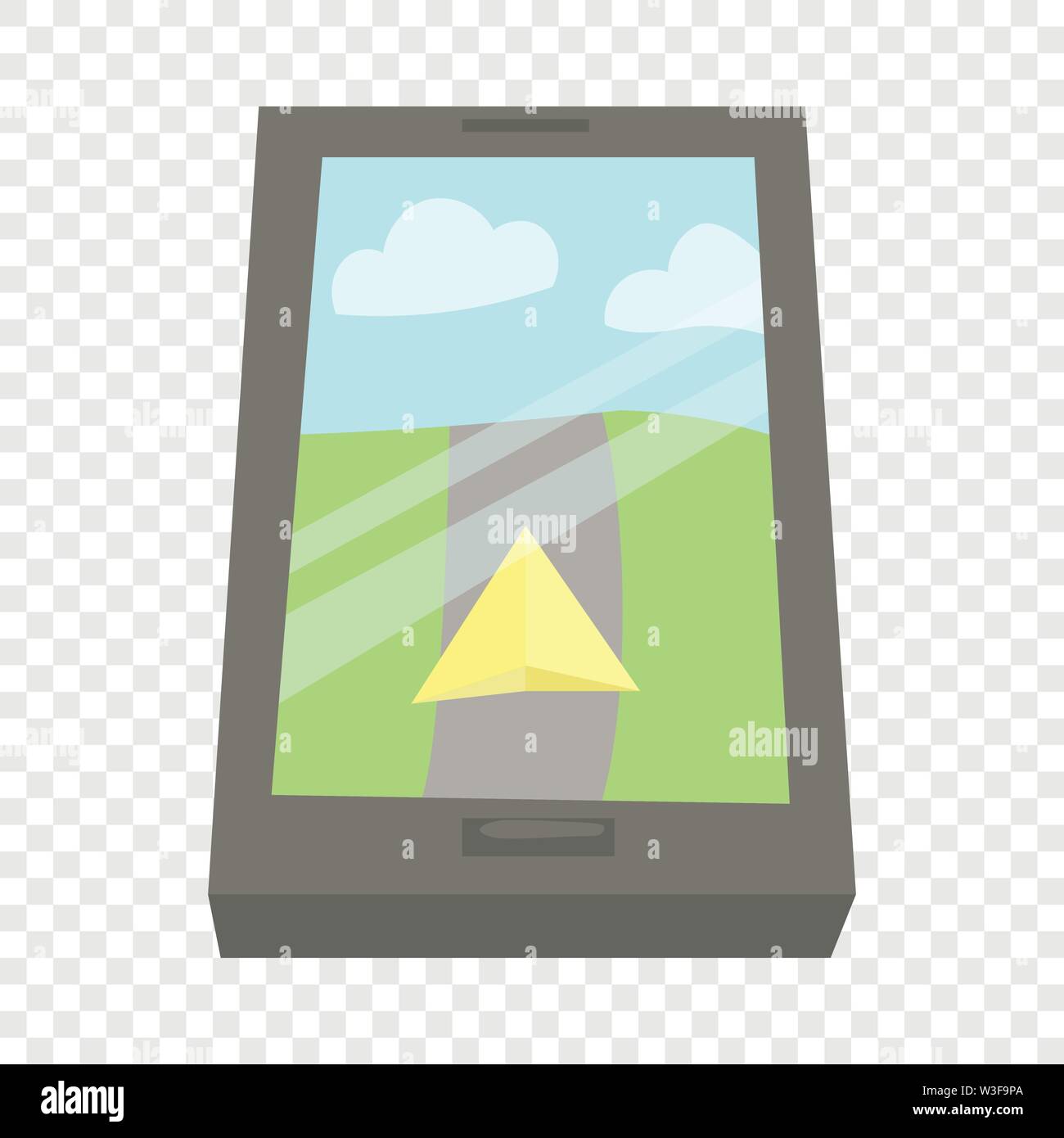 GPS navigation icon, cartoon style Stock Vector Image & Art - Alamy