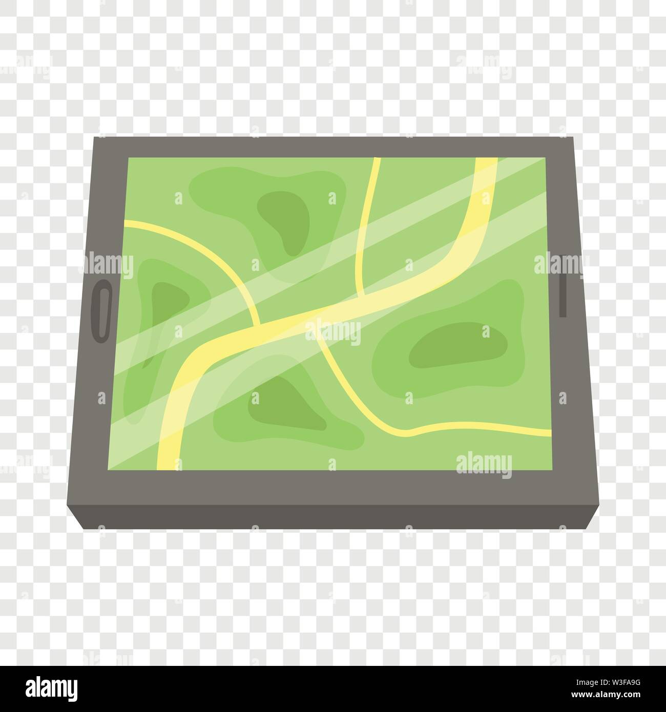 GPS map icon, cartoon style Stock Vector Image & Art - Alamy