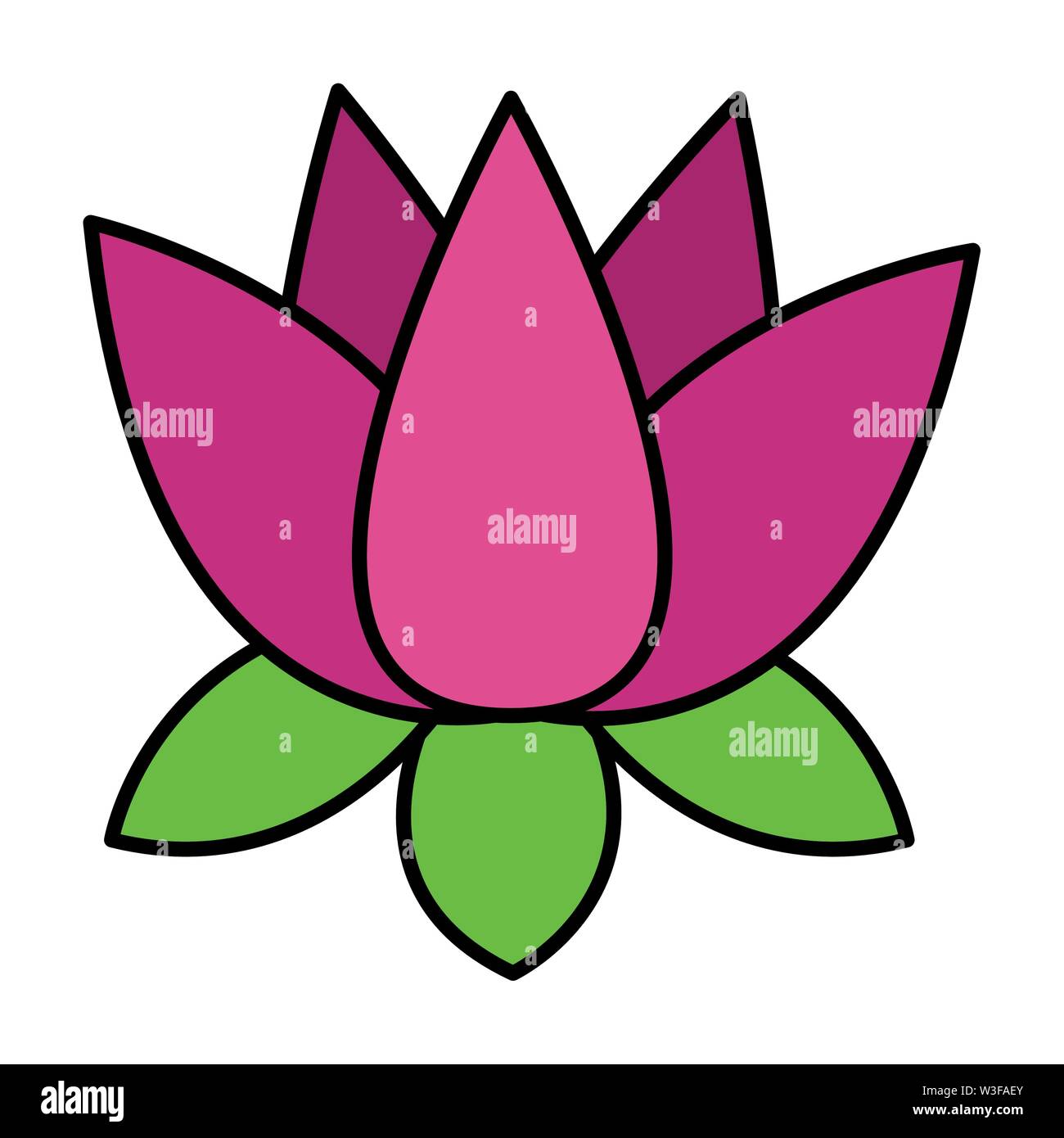 indian lotus flower nature icon Stock Vector Image & Art - Alamy
