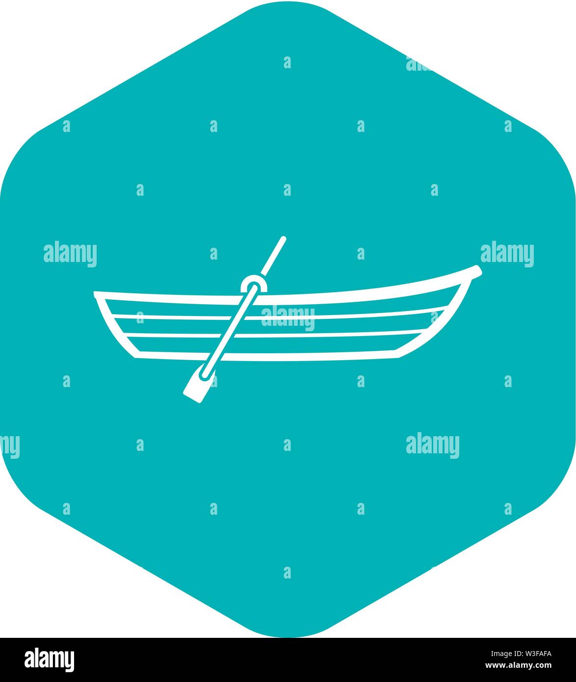 Boat with paddle icon, simple style Stock Vector Image & Art - Alamy