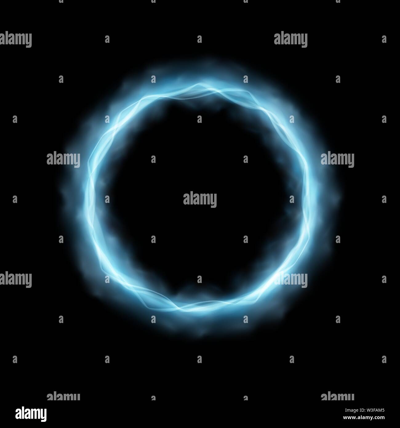 Neon round frame with smoke Stock Vector Image & Art - Alamy