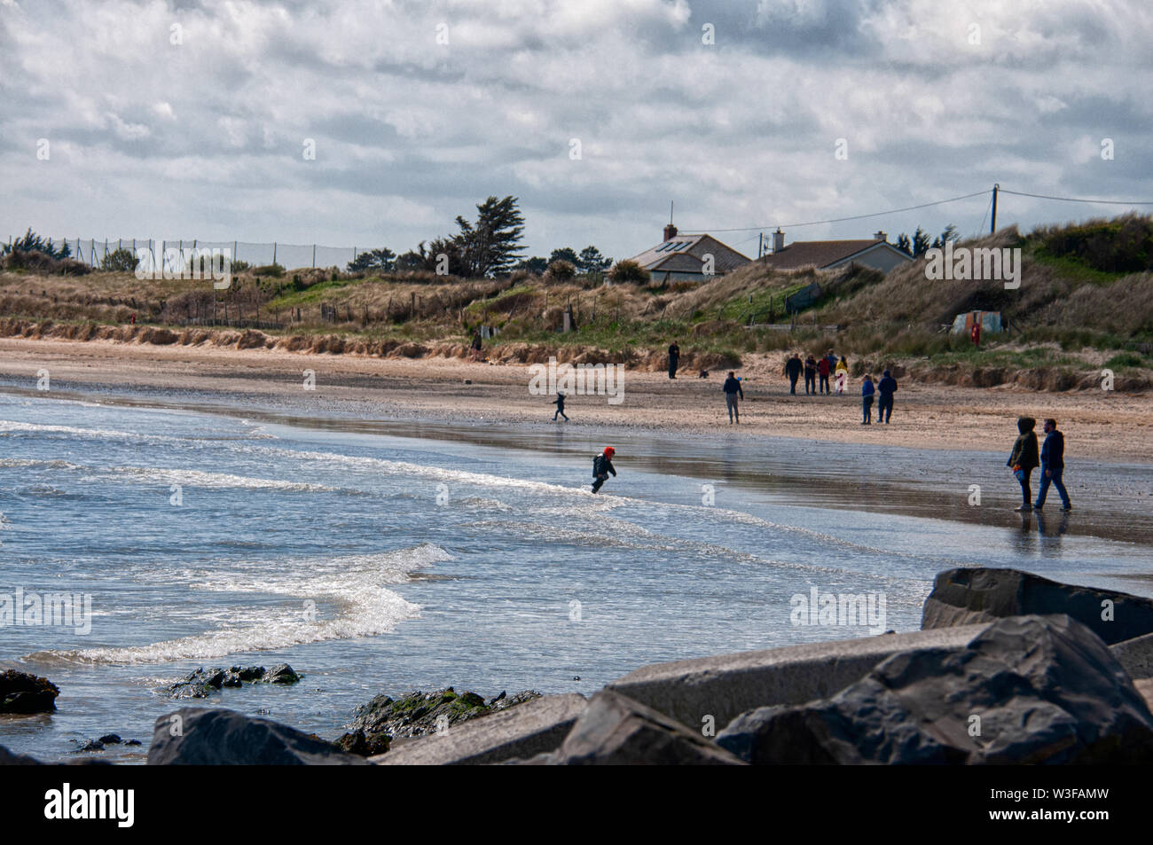 Views of the beach a Skerries Stock Photo - Alamy