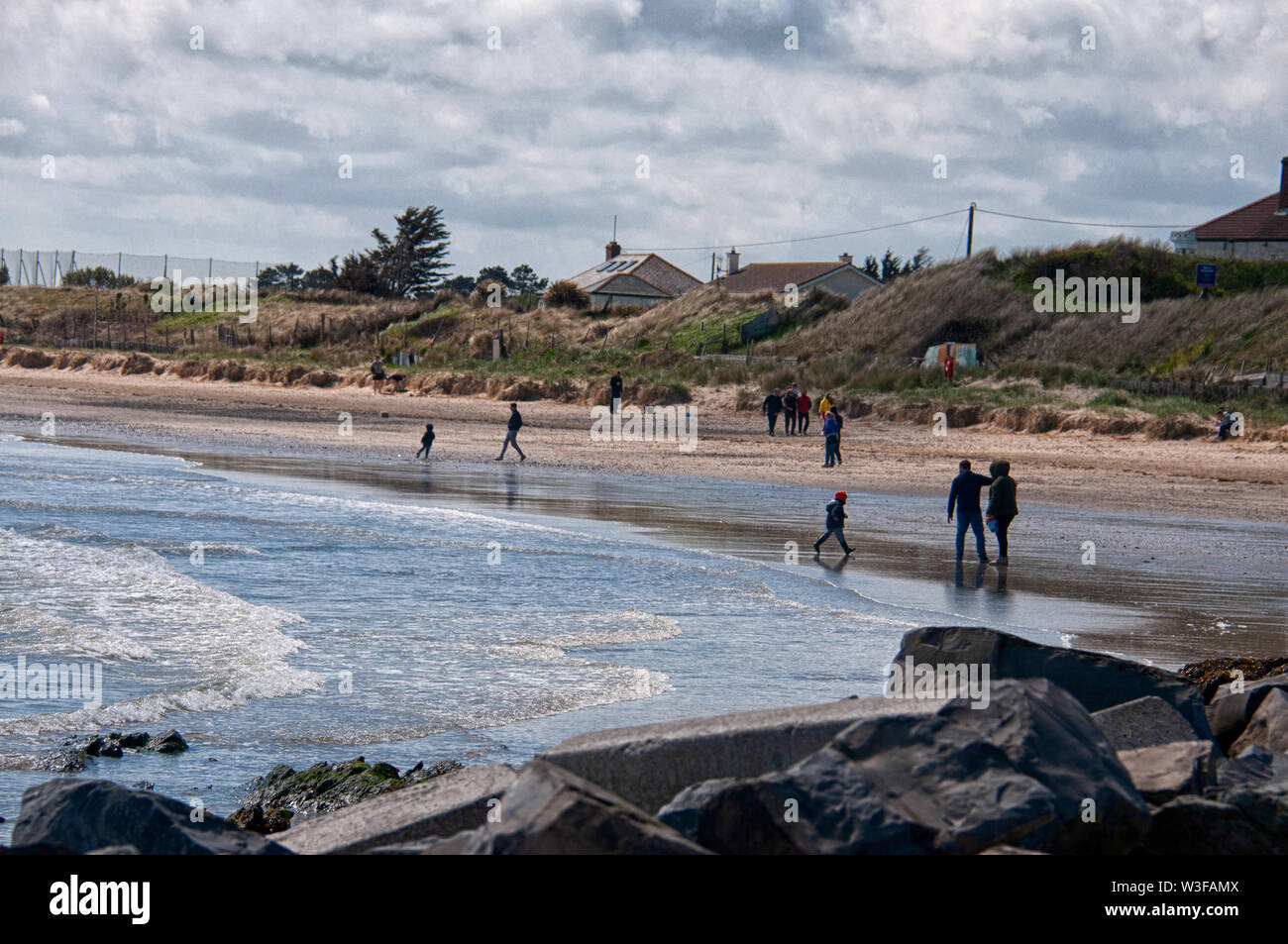 Views of the beach a Skerries Stock Photo - Alamy