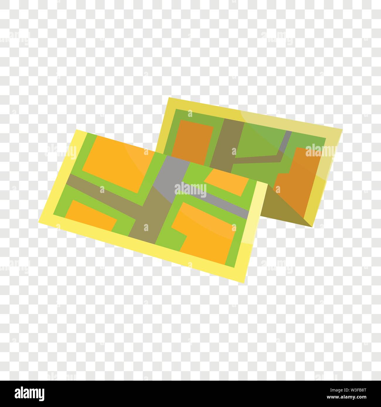 Paper map icon, cartoon style Stock Vector Image & Art - Alamy
