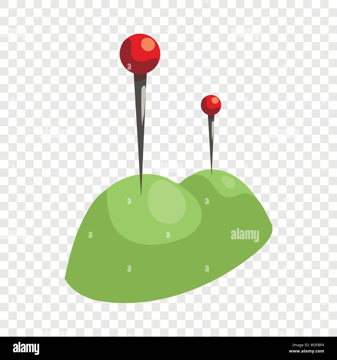 Route map with pins icon, cartoon style Stock Vector Image & Art - Alamy