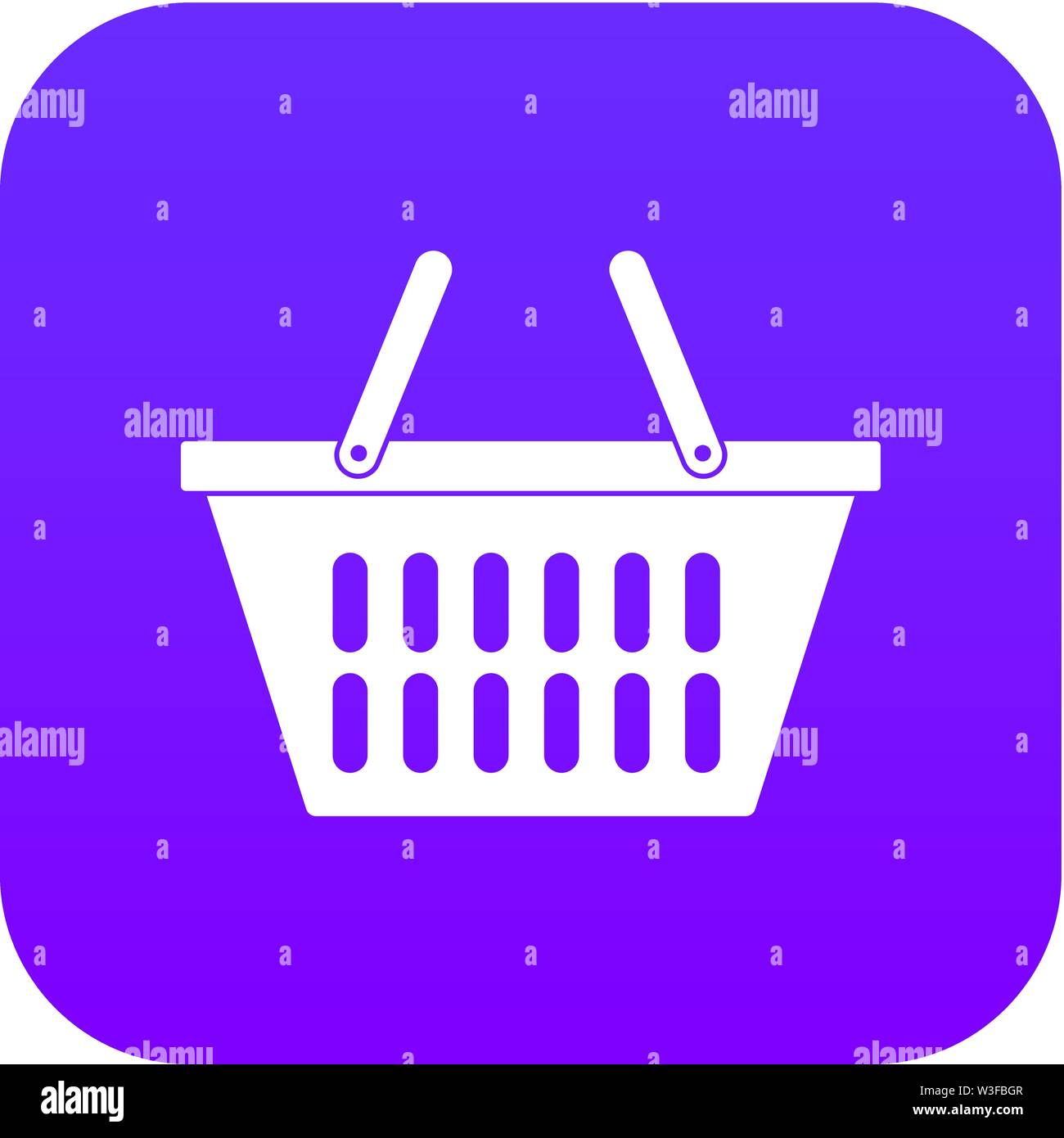 Plastic shopping basket icon digital purple Stock Vector Image & Art ...