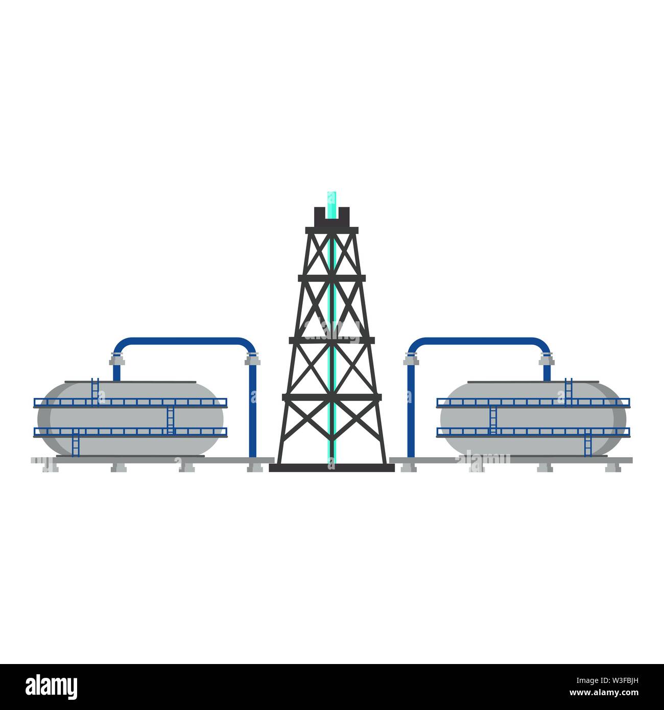 oil refinery gas factory cartoon Stock Vector Image & Art - Alamy