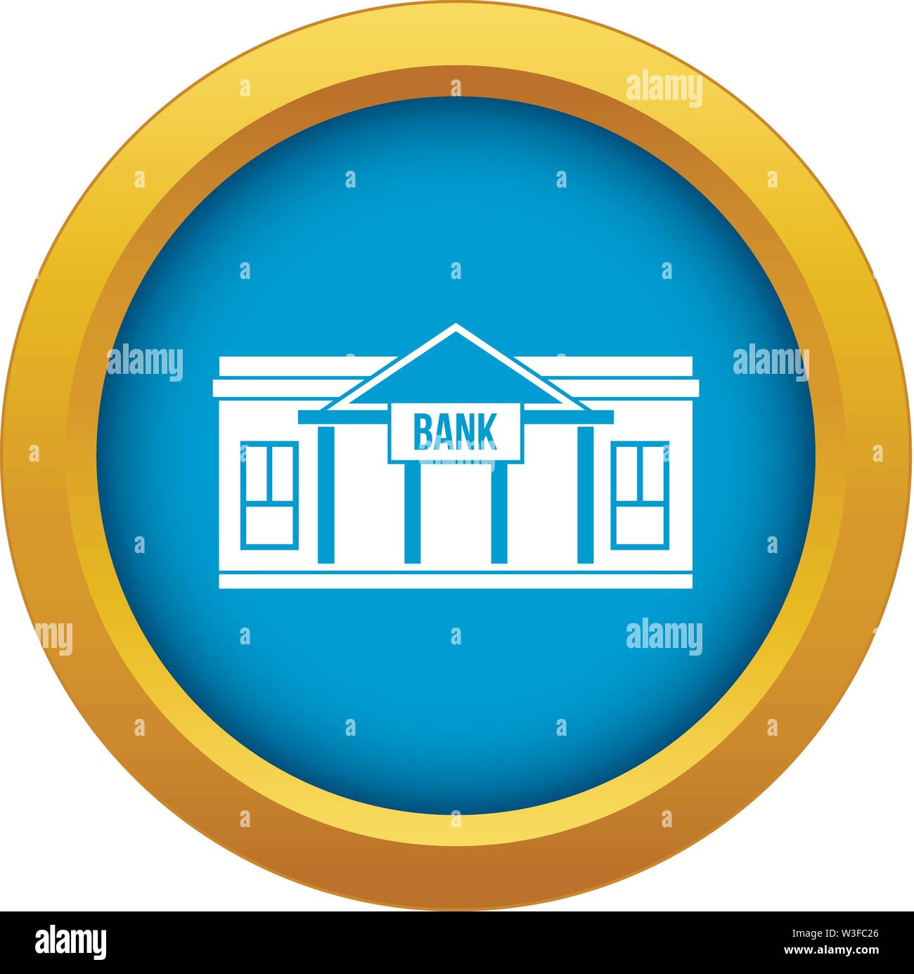Bank building icon blue vector isolated Stock Vector Image & Art - Alamy
