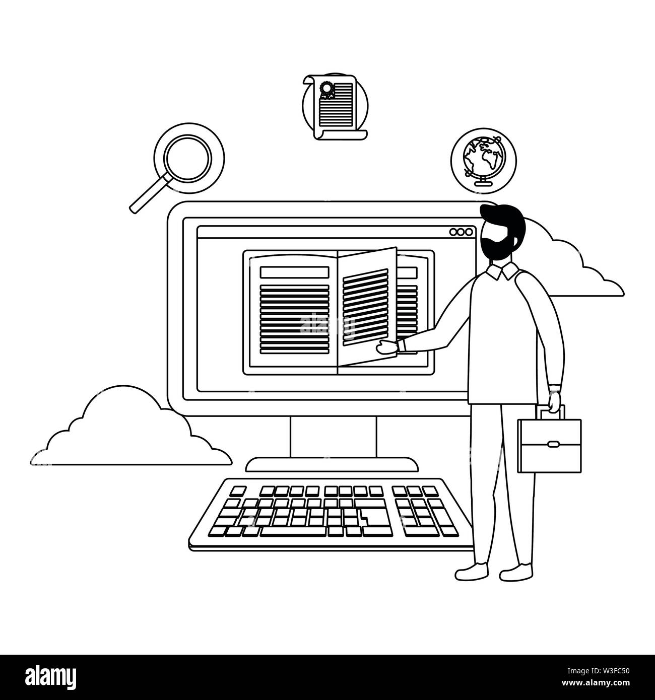 Businessman design, Man business management corporate job occupation ...