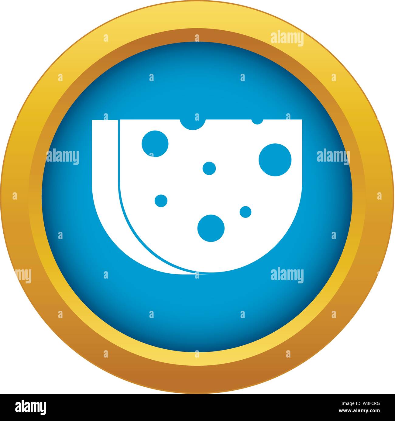 Piece of Swiss cheese icon blue vector isolated Stock Vector Image ...