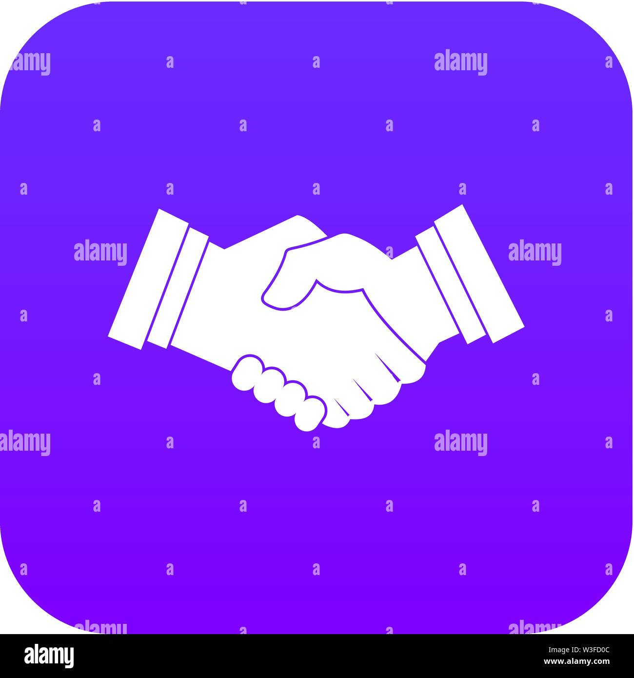 Business handshake icon digital purple Stock Vector Image & Art - Alamy