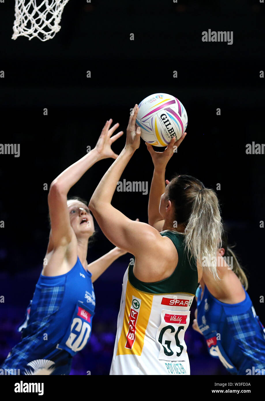 Scotland's Ella Gibbons (left) and South Africa's Lenize Potgieter ...